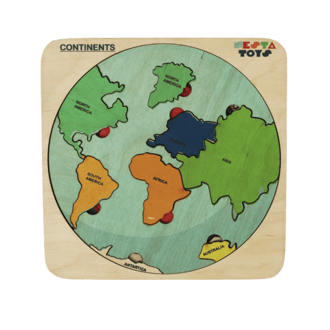 NESTA TOYS - World Map with Continents & Earth Core | Geography Puzzles ...